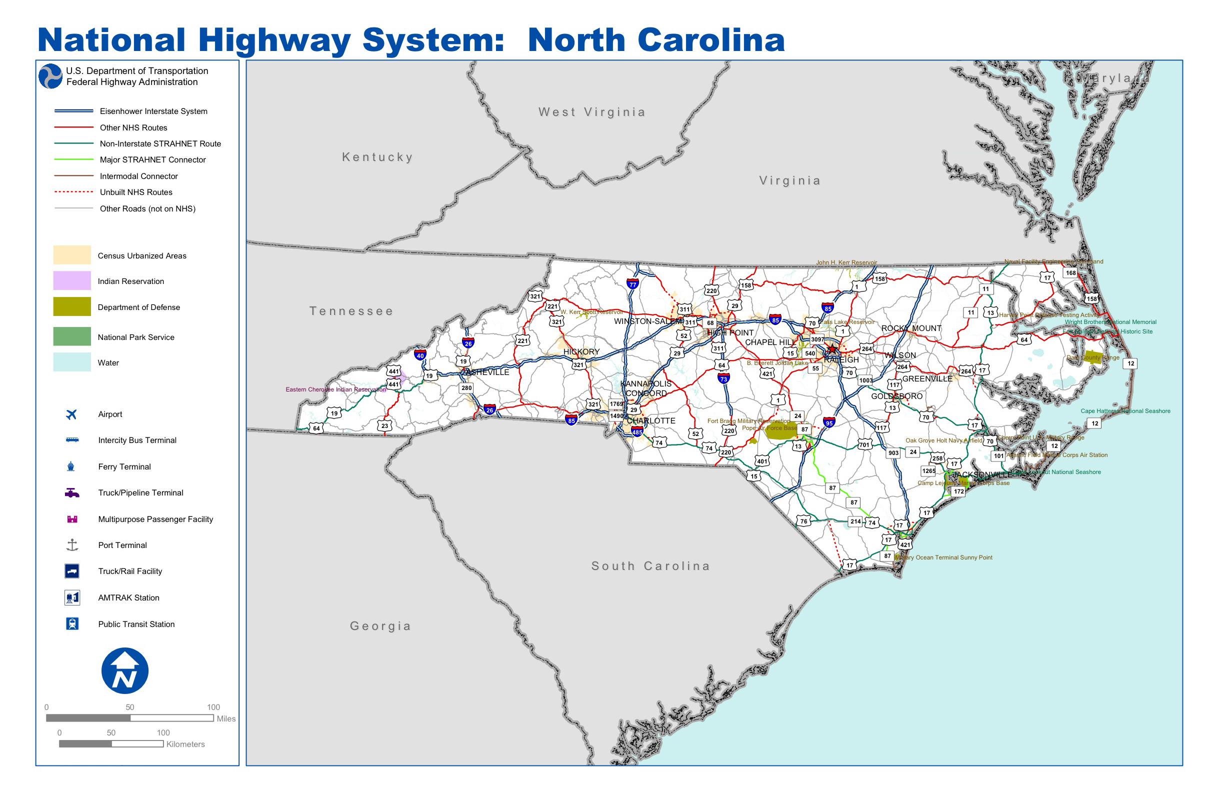 Large highways system map of North Carolina | North Carolina state ... Large highways system map of North Carolina | North Carolina state ...